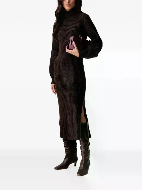 Armani Exchange Ribbed-knit Roll-neck Dress