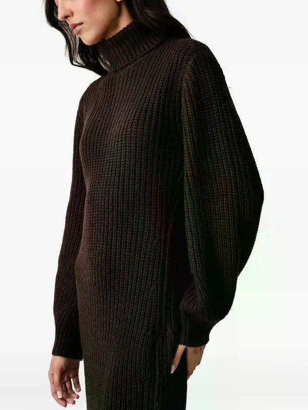 Armani Exchange Ribbed-knit Roll-neck Dress