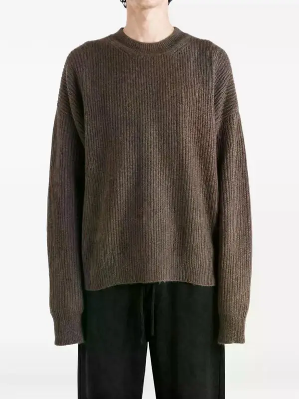 UMA WANG Ribbed-knit Crew-neck Sweater
