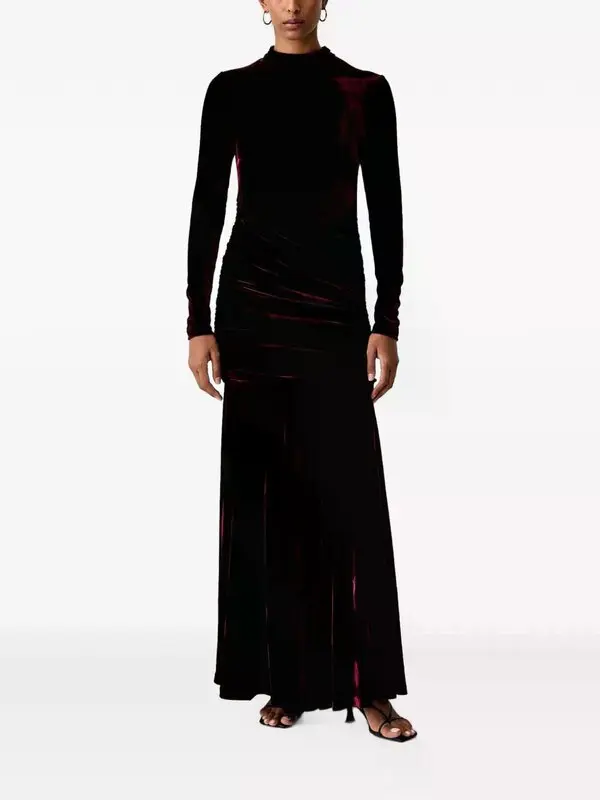 Bardot Ruched Velvet Dress