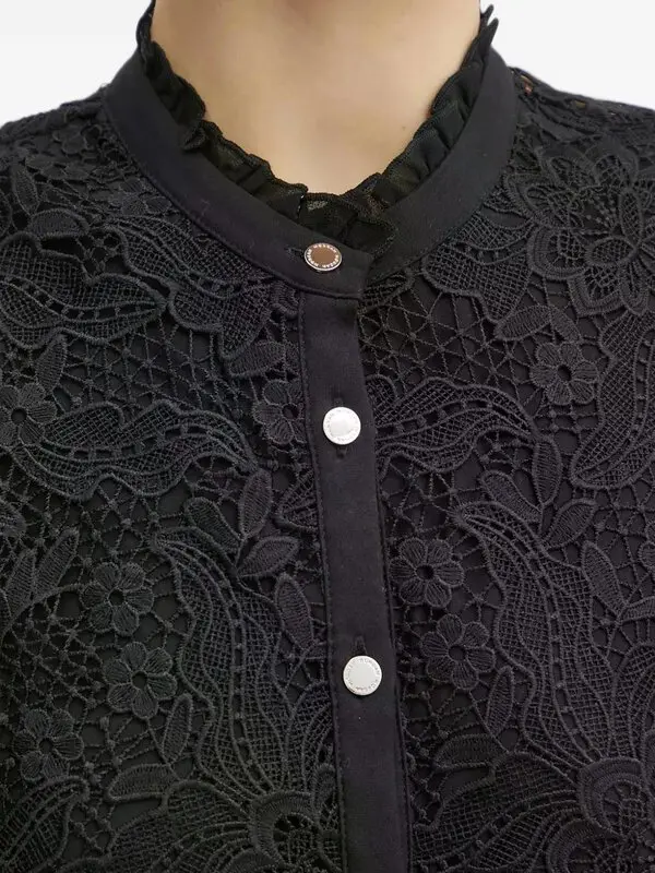 MORGAN Lace-panelled Balloon-sleeve Blouse