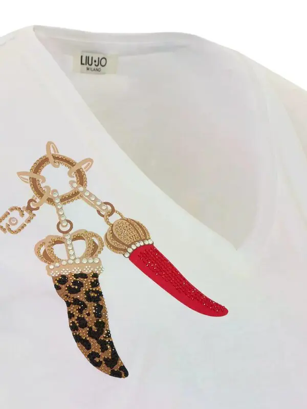 Liu Jo V-neck T-shirt - White
