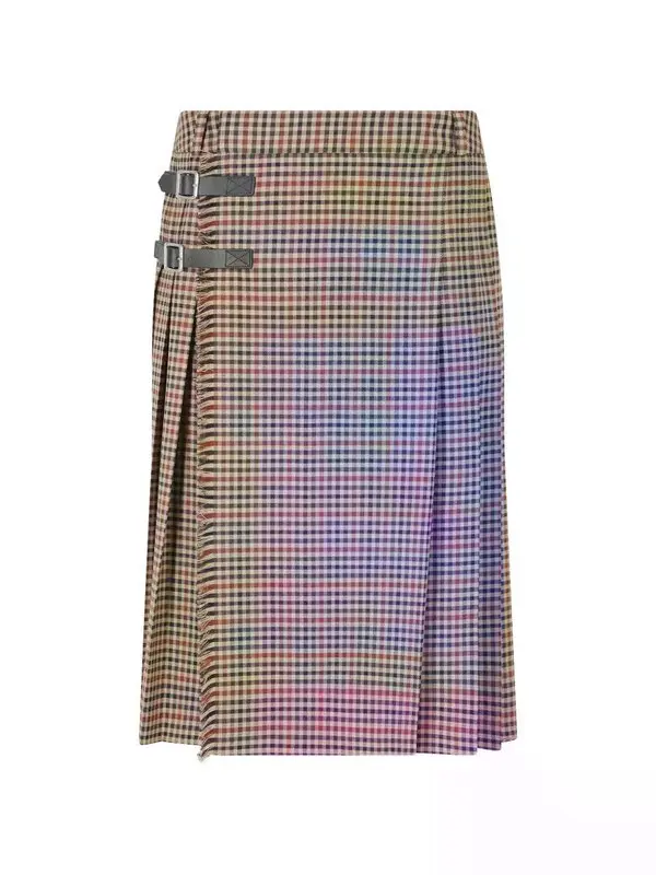 HERSKIND Albert Check-pattern Midi Pleated Skirt