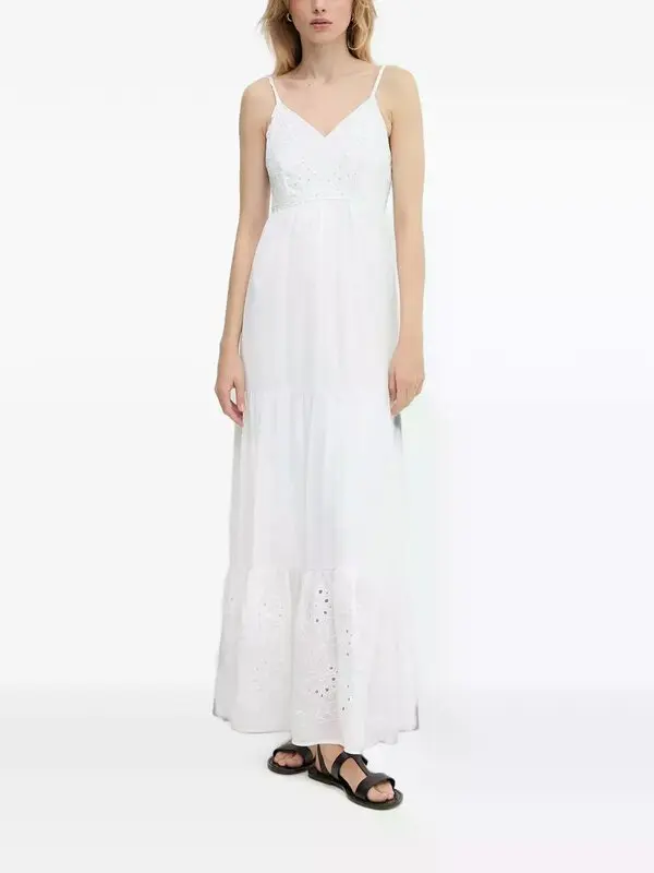 MORGAN Eyelet V-neck Dress