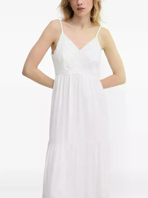 MORGAN Eyelet V-neck Dress