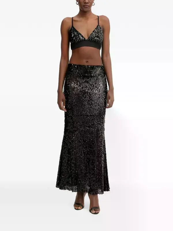 HAVEONE Sequin-embellished Maxi Skirt
