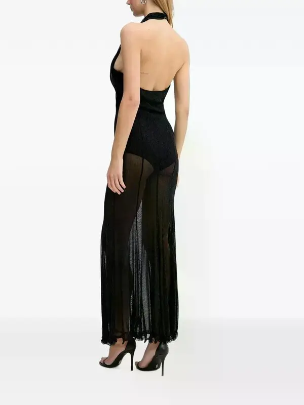 HAVEONE Shimmering Halterneck Maxi Dress