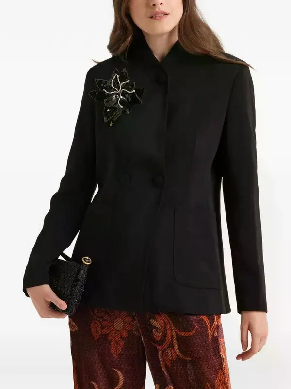 Malìparmi Double-breasted Cady Blazer - Black