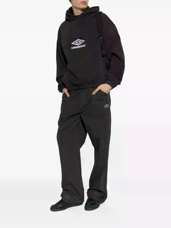 UMBRO Logo-print Drawstring Hoodie - Black