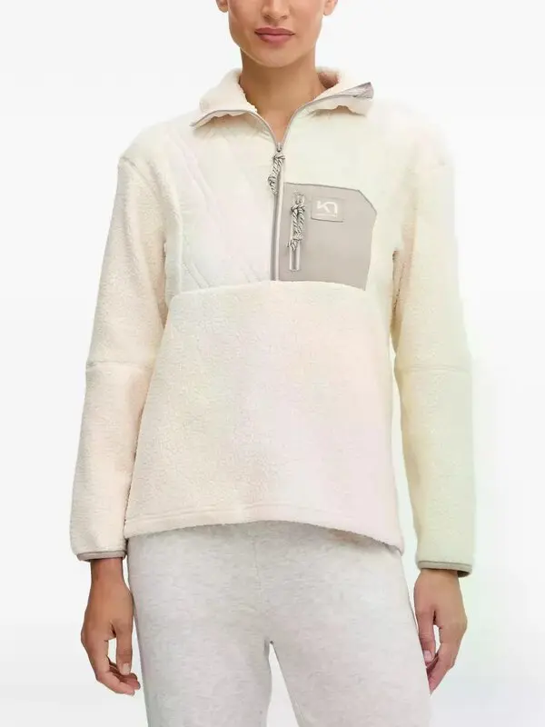 Kari Traa Røthe Quilted Half-zip Fleece Jacket - White