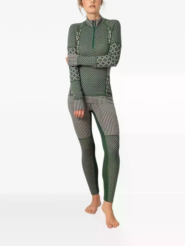 Kari Traa Pattern-mixed Panelled Base Layer Leggings