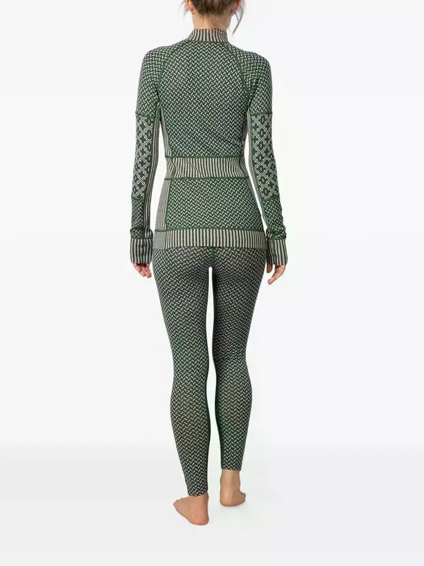 Kari Traa Pattern-mixed Panelled Base Layer Leggings