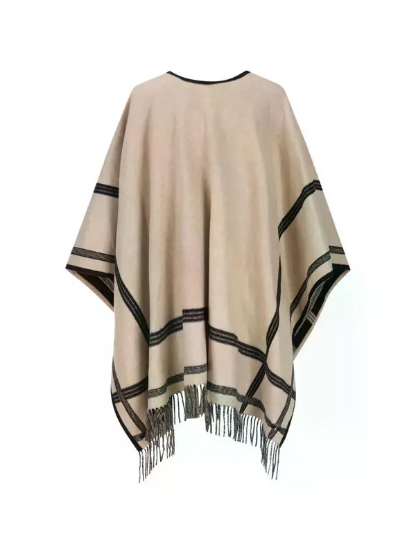Fendi Selleria Macro-stitch Poncho - Neutrals
