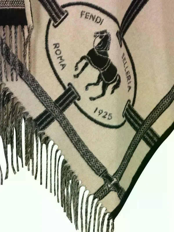 Fendi Selleria Macro-stitch Poncho