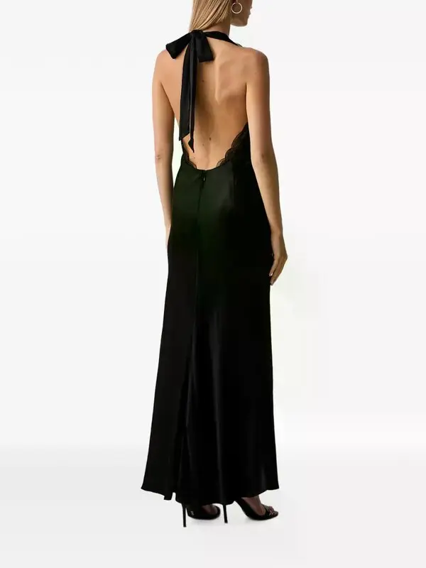 Bardot Lace-trim Halterneck Dress