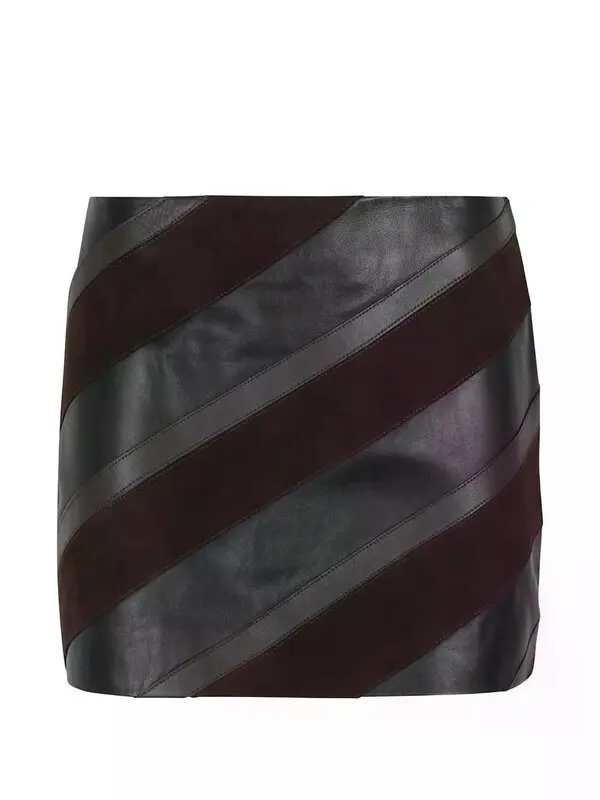 P.a.r.o.s.h Mulholland Striped Panelled Mini Skirt