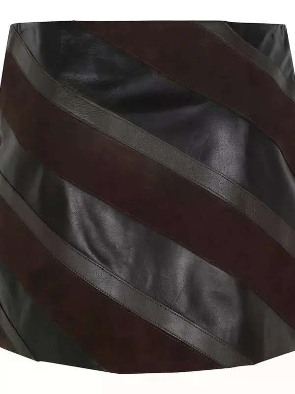 P.a.r.o.s.h Mulholland Striped Panelled Mini Skirt