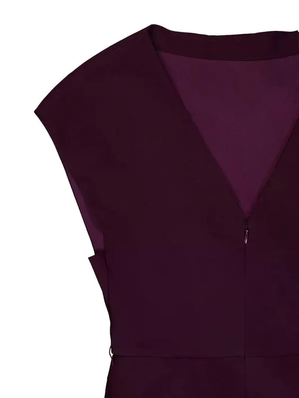 Roland Mouret Flower-brooch Midi Dress