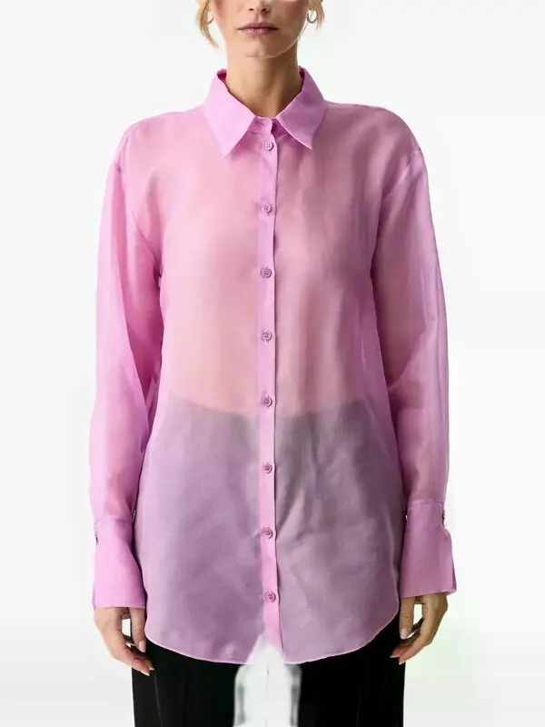 Patrizia Pepe Sheer Button-up Shirt
