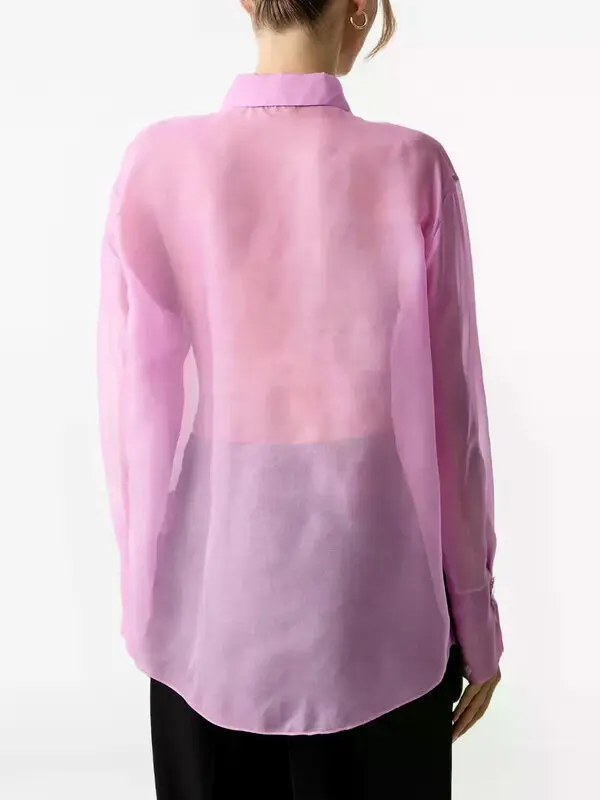 Patrizia Pepe Sheer Button-up Shirt