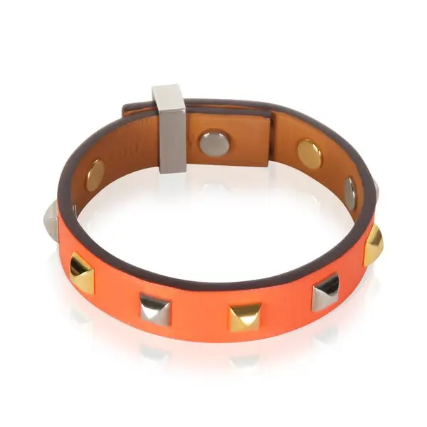 Hermès Gold-plated Mini Dog Clous Carres Studded Bracelet