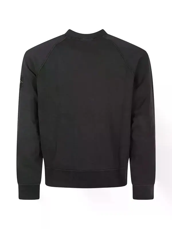 Stone Island 6100008 Organic-cotton Fleece Sweatshirt - Black