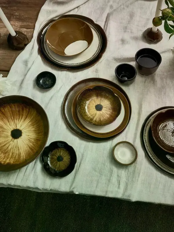 POMAX Cycle Stoneware Plates Set Of Four