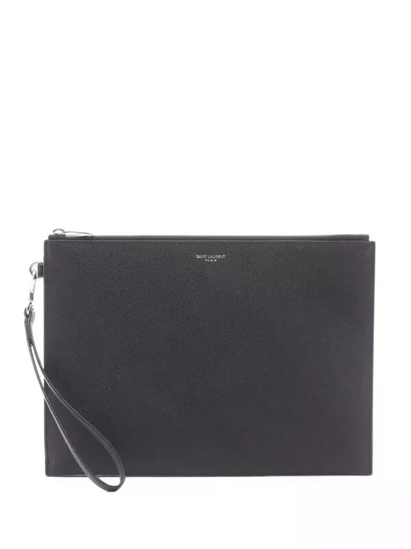 Saint Laurent 2020s Zip Tablet Holder Clutch Bag