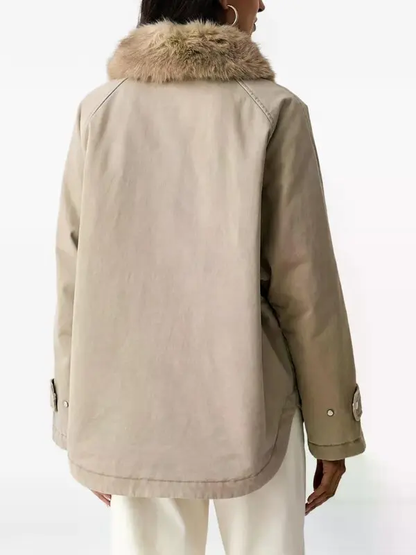 Marc O'polo Faux-fur Collar Raglan-sleeve Jacket