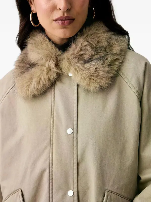 Marc O'polo Faux-fur Collar Raglan-sleeve Jacket