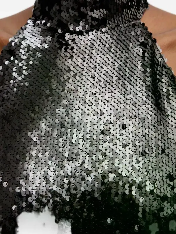 HAVEONE Sequin-embellished Halterneck Mini Dress