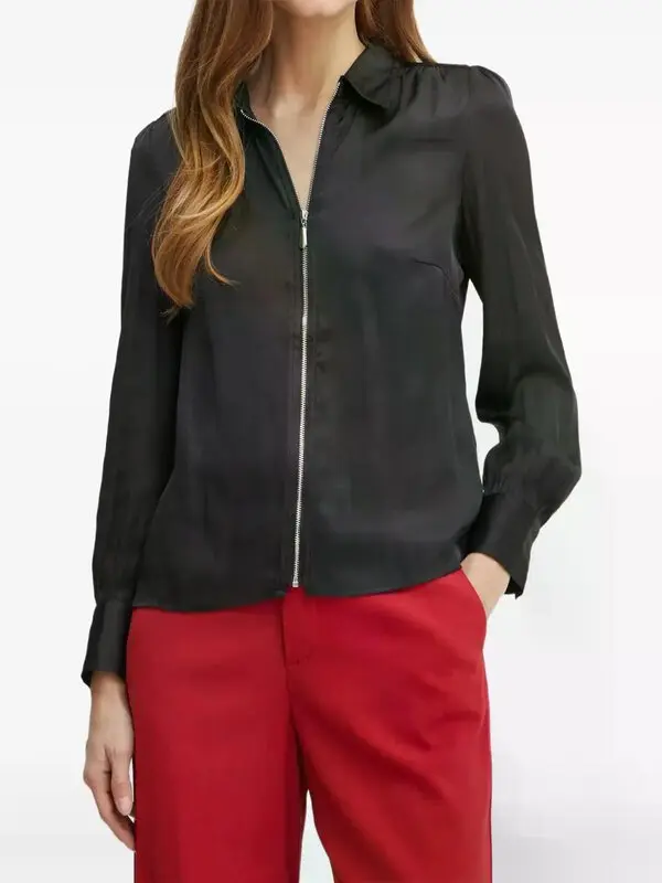 MORGAN Zip-up Long-sleeve Shirt