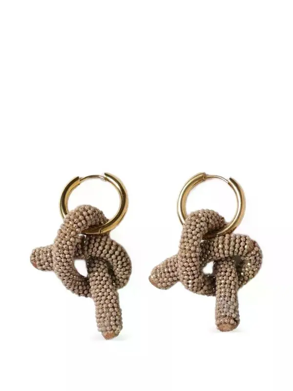 Fabiana Filippi Beaded Knotted Earrings - Gold