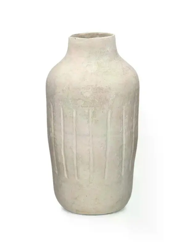 POMAX Oia Tactile Papier-mâché Vase - White