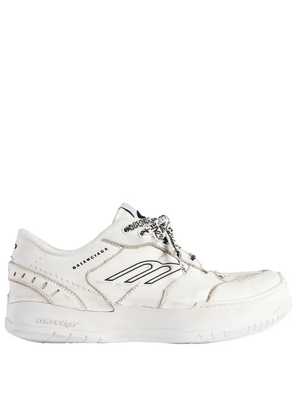 Balenciaga Hamptons Platform Sneaker - White