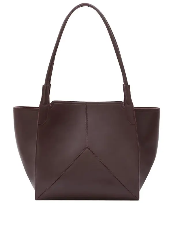Victoria Beckham Coffee Liqueur Leather Tote Bag