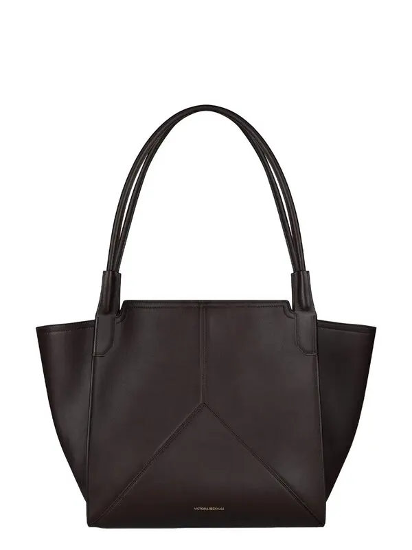 Victoria Beckham Tote Bag In Soft Leather - Brown