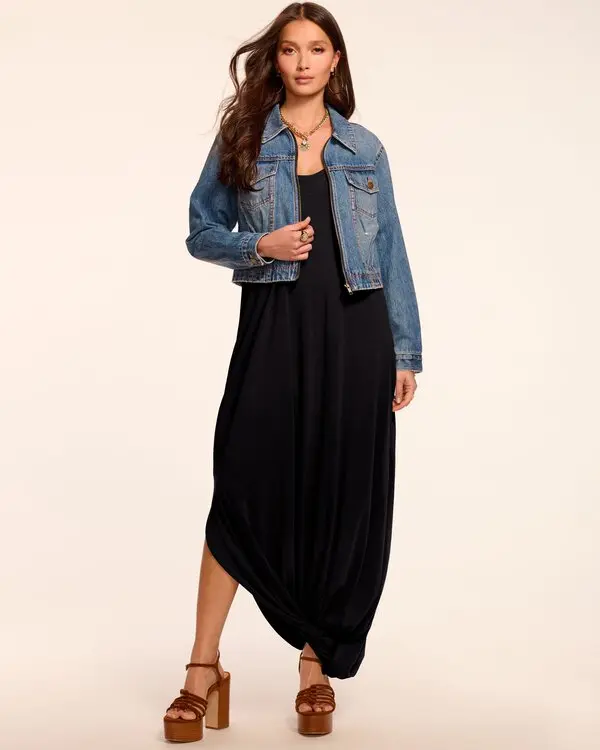 Ramy Brook Ellison Knit Scoop Neck Midi Dress