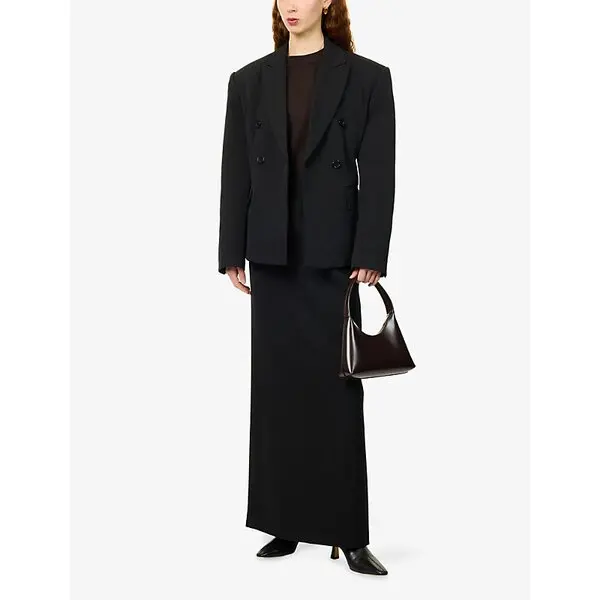 THE FRANKIE SHOP Doyer Double-breasted Cinched Woven Blazer