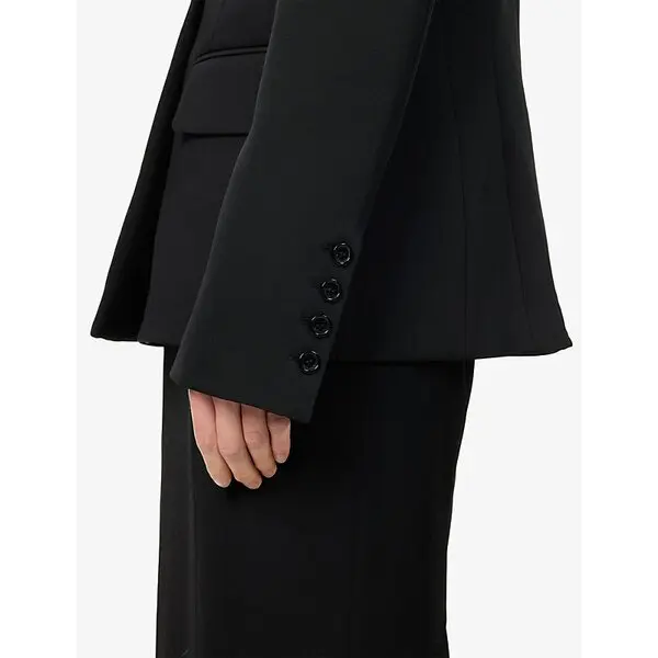 THE FRANKIE SHOP Doyer Double-breasted Cinched Woven Blazer