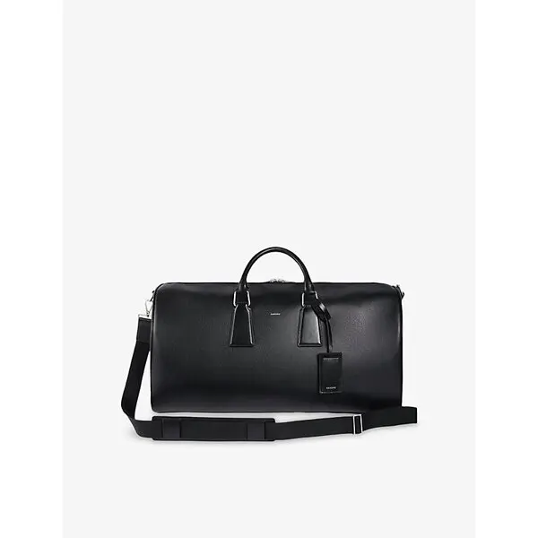 Sandro Brand-tab Leather Weekend Bag
