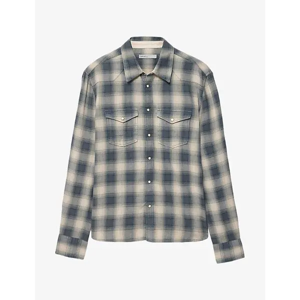 ALLSAINTS Brook Checked Long-sleeve Cotton Shirt