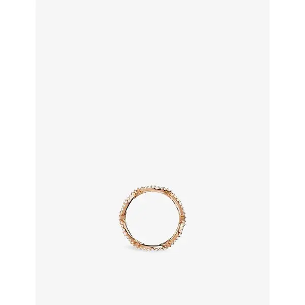 APM MONACO Maille Marine 18ct Gold-plated Brass And Zirconia Ring