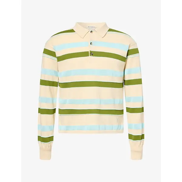 JW Anderson Striped Knitted Polo Shirt
