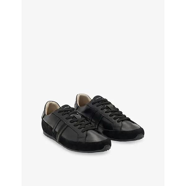 ALLSAINTS Liam Suede And Leather Trainers - Black