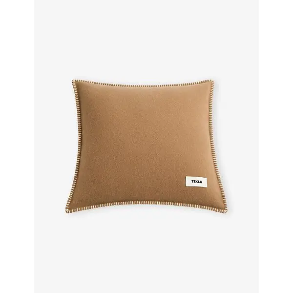 TEKLA Whipstitch Lambswool Square Cushion - Oak