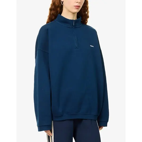SISTERS & SEEKERS Carolyn Quarter-zip Cotton-blend Jumper