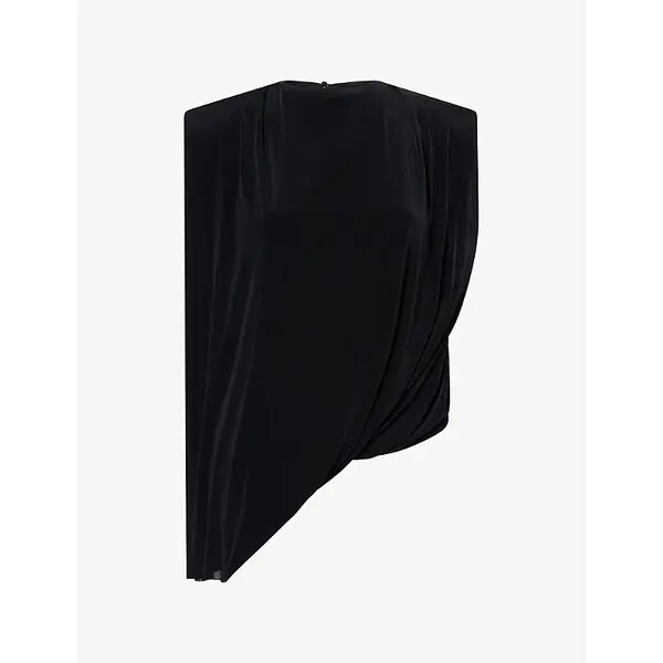 Camilla And Marc Ravine Draped Woven Top - Black