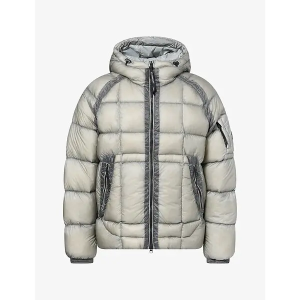 C.P. COMPANY Grid-pattern Shell Puffer Jacket