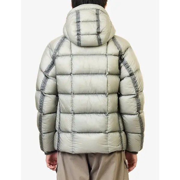 C.P. COMPANY Grid-pattern Shell Puffer Jacket